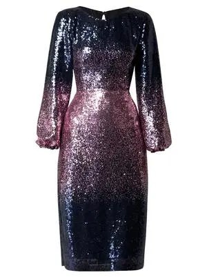 RUMOUR LONDON Celeste Ombré Sequin Midi Dress - Blue