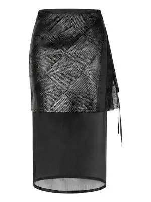 LAHIVE Encounter Double Layer Skirt - Black