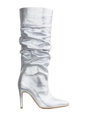 GINISSIMA Leather Eva Knee High Boots - Silver