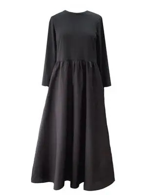 FROCK TALES Amiira Midaxi Dress With Pockets - Black
