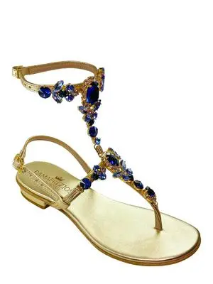 DAMAPREZIOSA Lucrezia Crystal Flat Sandal