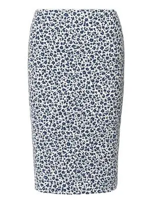 CONQUISTA Floral Pencil Skirt - Blue