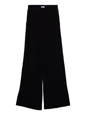 Vænn Wide Leg Ribbed Lounge Pant - Black