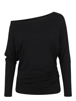 MONLICIA Off-shoulder Long Sleeve Top - Black