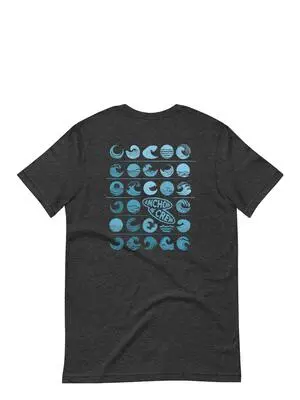 ANCHOR & CREW Heather Surf N Waves Passenger Organic Cotton T-shirt - Black