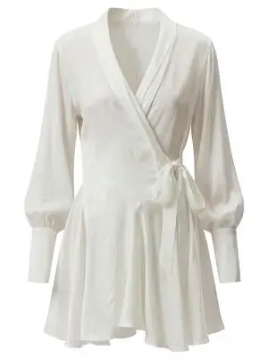 UNDERFLIRTY Alma Wrapped Mini Dress - White