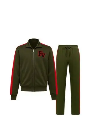 FREAK VAULT Green / Red Oliveperry Tracksuit Set - Green/red