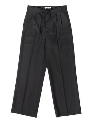 LAELEN Wool Tailored Drawstring Trouser - Grey