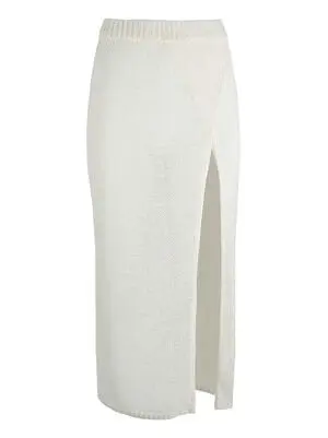MONARCH Rosie Overlap Midi Skirt - White