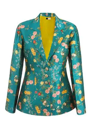 RICHA SHARMA Single-breasted Tailored Blazer - Green