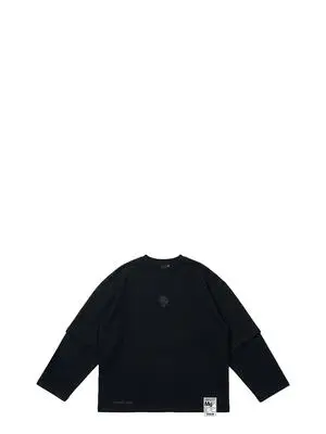 MYSIMPLICATED Vitamin Aqua Mg Double Sleeve Sweatshirt - Black