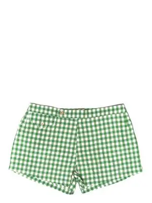 PIER SICILIA Checked Shorts - Green