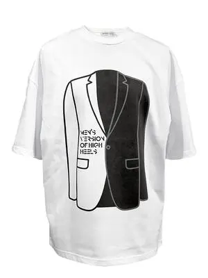 MAISON BOGOMIL Black / White T-shirt Version Of High Heels - Black/white