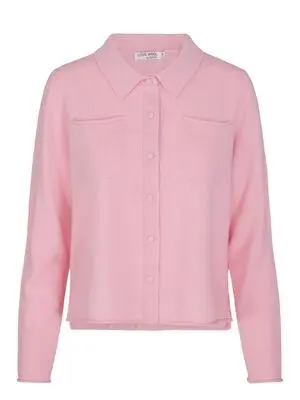 TIRILLM Nadine Cardigan With Collar And Pockets - Pink
