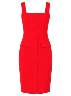 GIRL IN MIND Elara Button Up Sleeveless Mini Dress - Red