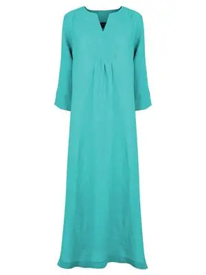NOLOGO-CHIC Linen Maxi Dress - Blue