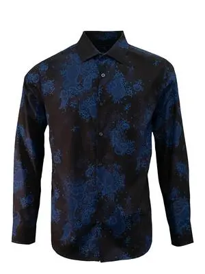 LORDS OF HARLECH Nigel Campania Floral Shirt - Black