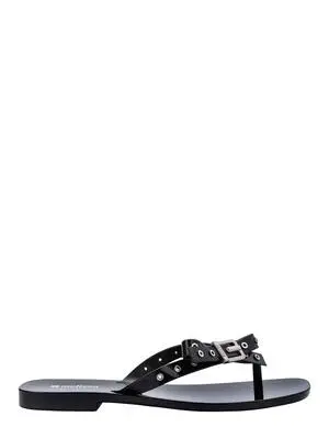 Melissa Harmonic Squared Flat Thong Sandals - Black