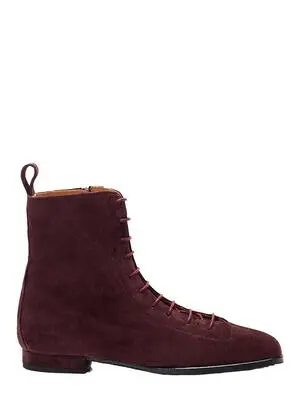 NAGUISA Esha Lace-up Ankle Boots - Purple