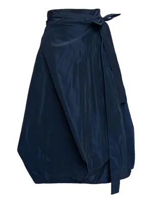 BIANCA POPP Wrapped Knee-length Skirt - Blue