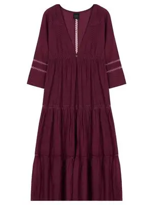 LO NEEL Ally Midi Dress - Red
