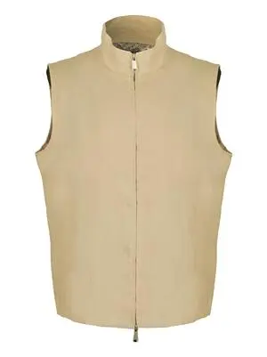 DAVID WEJ Hugo Linen Gilet - Beige