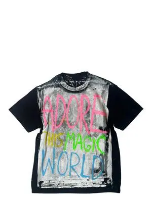 SIMEON FARRAR Adore This Magic World T-shirt - Black