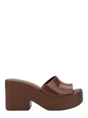 Melissa Posh Platform Mules - Brown