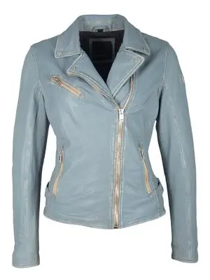 Mauritius Sofia Rf Leather Jacket - Blue