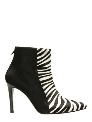 ROSAMUND MUIR LONDON Pietra Zebra Print Calf Hair Boots - Black/white
