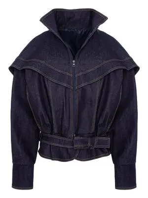 CONCEPT A TROIS Oversized Jeans Jacket - Blue