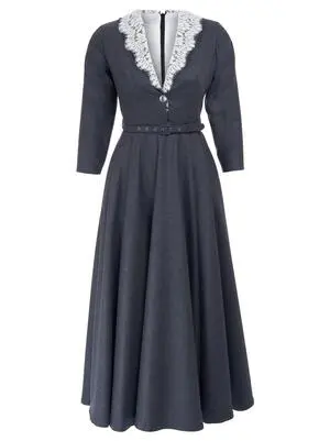 SOFIA TSERETELI Formal Wool Suitdress - Grey