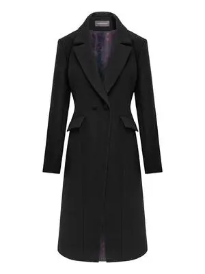 MANDRAGORA Tailored Wool Overcoat - Black