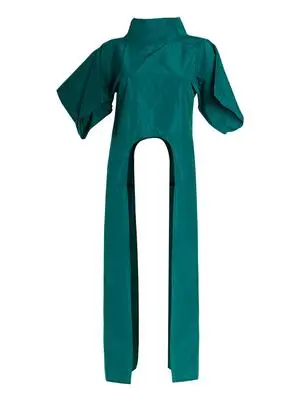 BIANCA POPP Long Sides Taffeta Top - Green