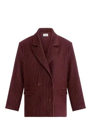 THISISU COLLECTION Tailored Pinstripe Double-Breasted Blazer