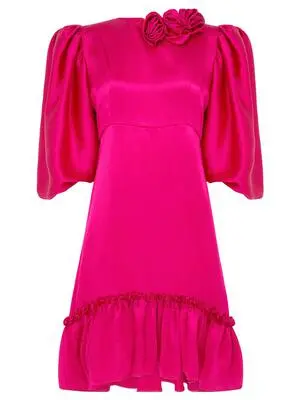 LISA THE LABEL Le Jardin Petal Knee Length Dress - Red