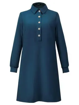 SMART AND JOY Polo Shirt Dress - Blue