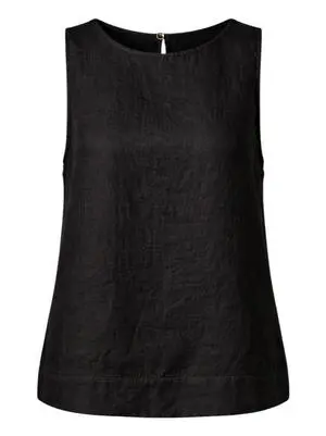 OH!ZUZA NIGHT&DAY Echo Viscose Top With Wide Straps - Black