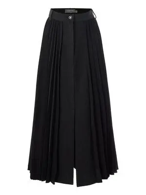 EXQUISE Regular Pleated Florence Maxi Skirt - Black