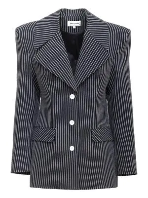 JULIA ALLERT Pinstripe Blazer - White/black