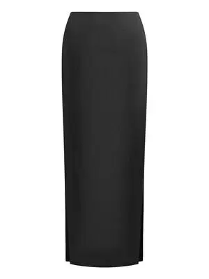 WHY MARY Astraea Metallic Maxi Skirt - Black