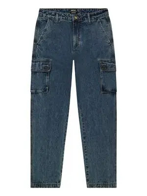 WESC Denim Cargo Trousers - Blue
