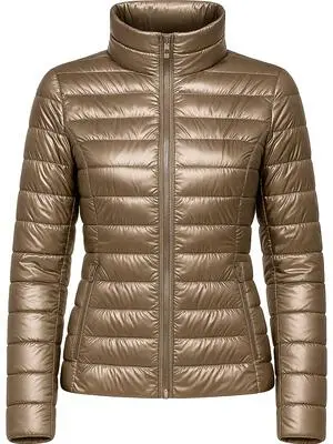 TANTRA SPAIN SL Metallic Anorak With Mandarin Collar - Gold