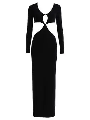 MAISON DE GALA Linda Cut-out Midi Dress - Black