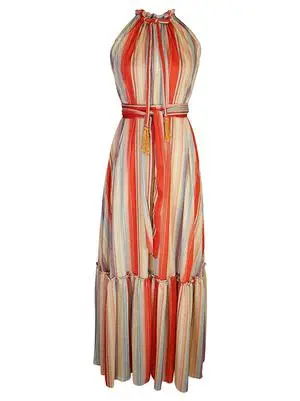 JENNAFER GRACE Vanya Jasper Maxi Dress - Blue/red