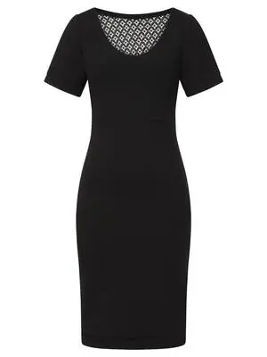 SOPHIE CAMERON DAVIES Lace Back Jersey Midi Dress - Black