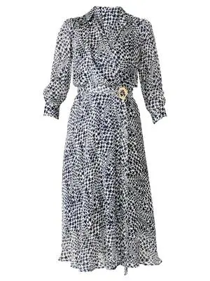 SACHA DRAKE Herringbone Dress - Blue