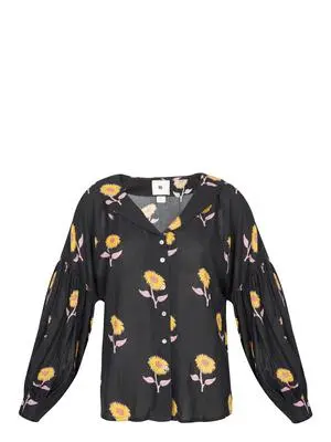 EM & SHI Sunflower Collared Top