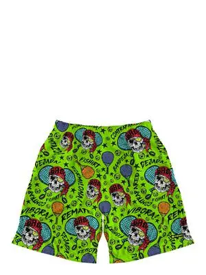 FISHIRT Activewear Knee-length Sports Shorts - Green