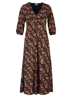 AT LAST... Belgravia Midi Dress - Brown